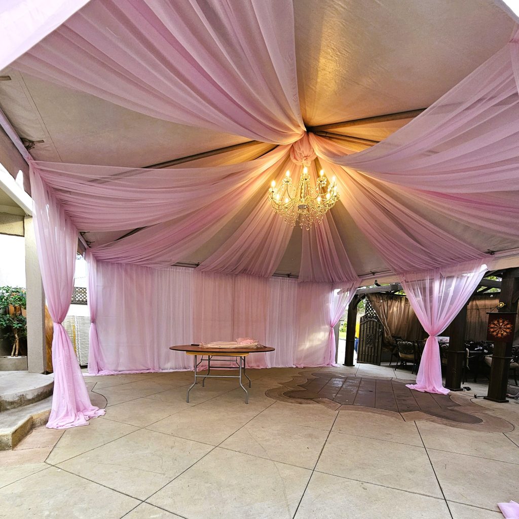 Canopy Draping with Top - Cosmos Event Rentals