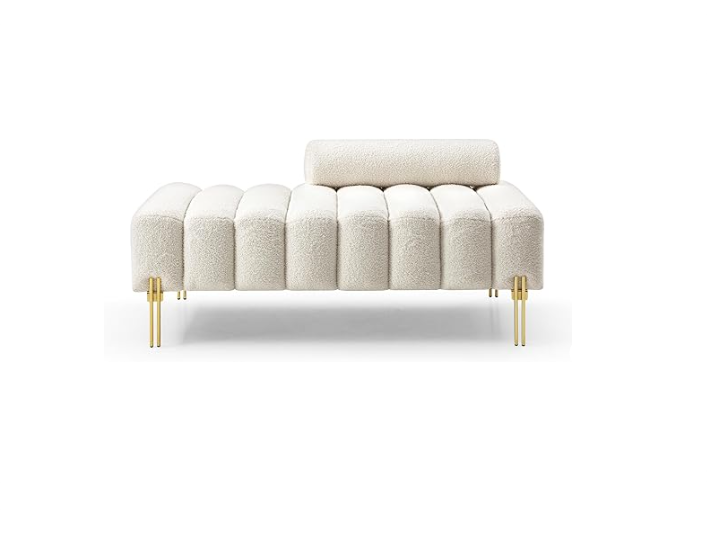 Teddy Lounge Bench – Off White – Cosmos Event Rentals