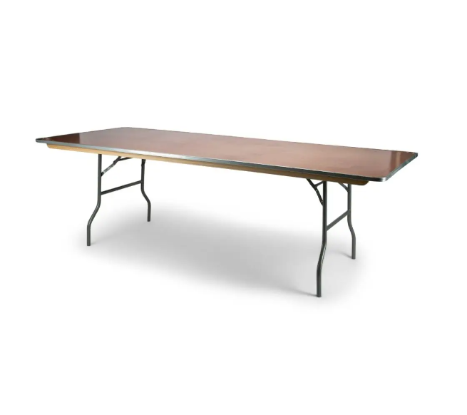 Wood Rectangular Table 8' x 40" - Queen - Cosmos Event Rentals