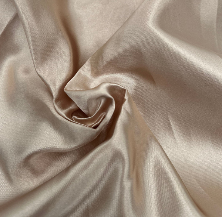 Bridal Satin Table Linen - Khaki - Cosmos Event Rentals